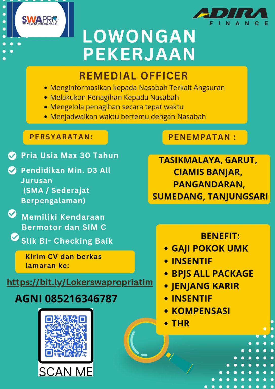 Lowongan Kerja PT. Swapro International Penempatan Tasikmalaya ...