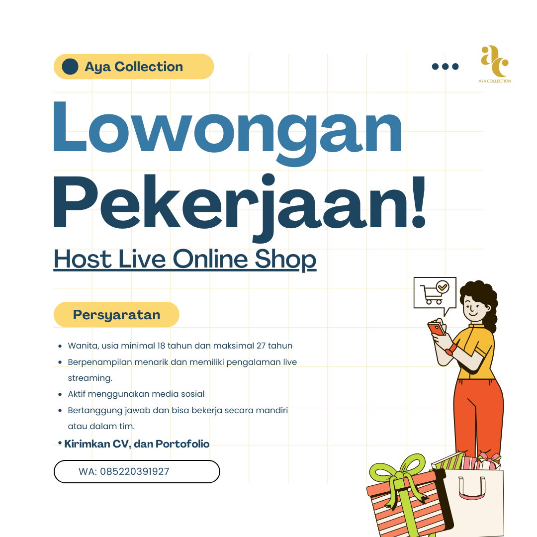 Lowongan Kerja Aya Collection Penempatan Tasikmalaya, Cek Selengkapnya ...