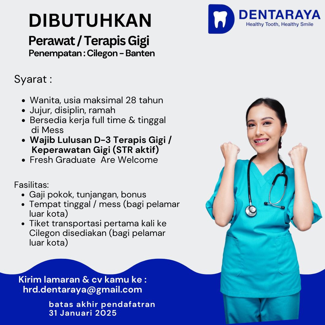 Dentaraya Buka Lowongan Kerja Sampai 2025! Terbuka Untuk Fresh Graduate ...