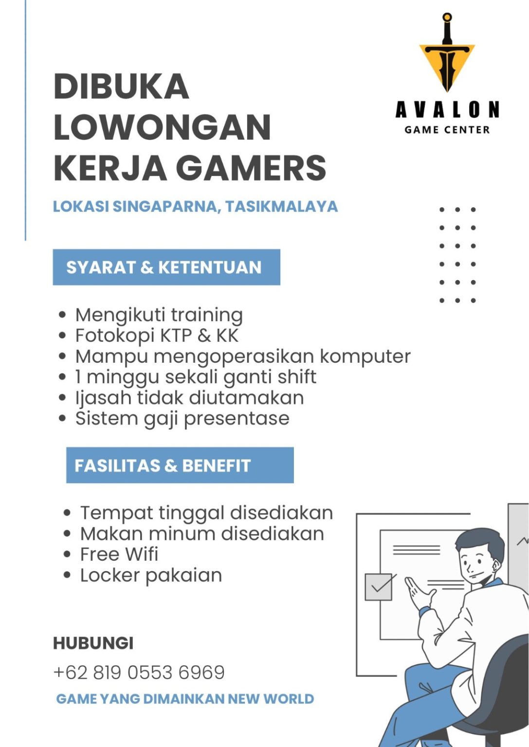 Lowongan Kerja Avalon Game Center Penemptan Tasikmalaya : Ijazah Tidak ...