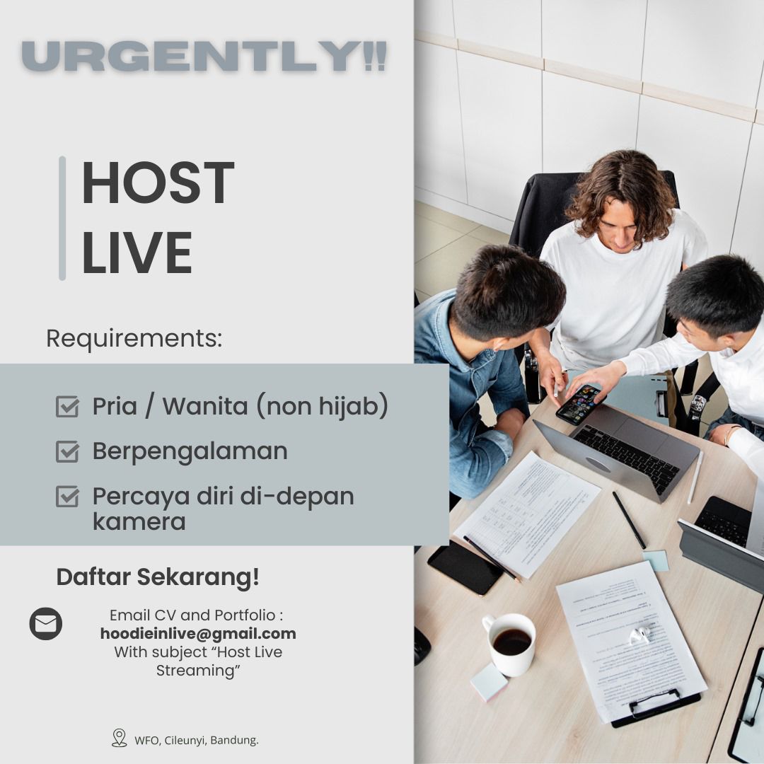 Dibutuhkan Segera! Lowongan Kerja Host Live Streaming : Kesempatan ...