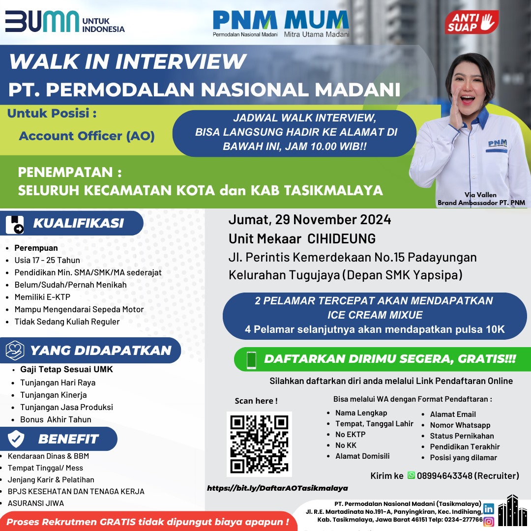 Lowongan Kerja PT. Permodalan Nasional Madani (PNM) Penempatan ...