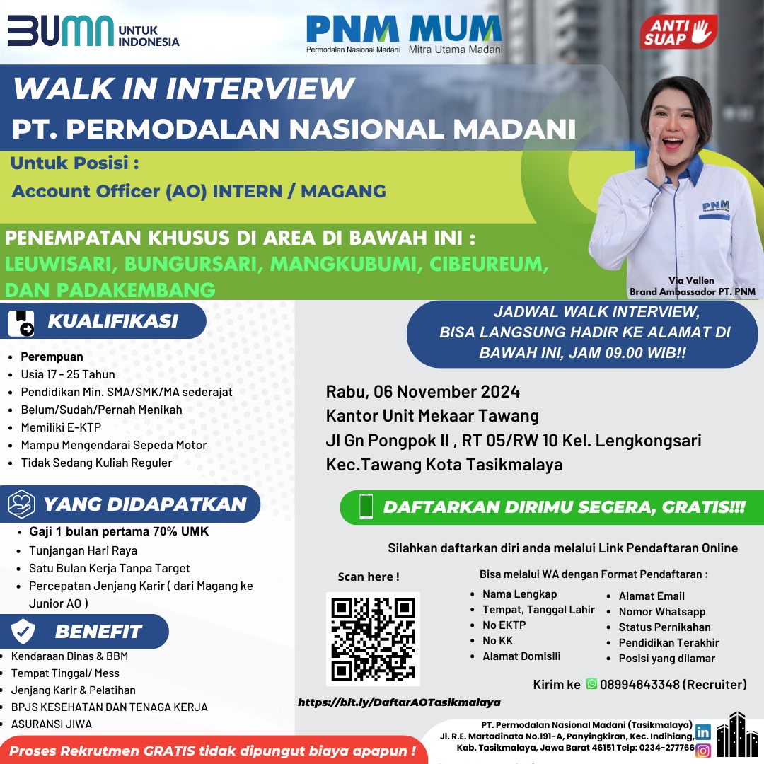 Lowongan Kerja PT. Permodalan Nasional Madani (PNM) Penempatan ...