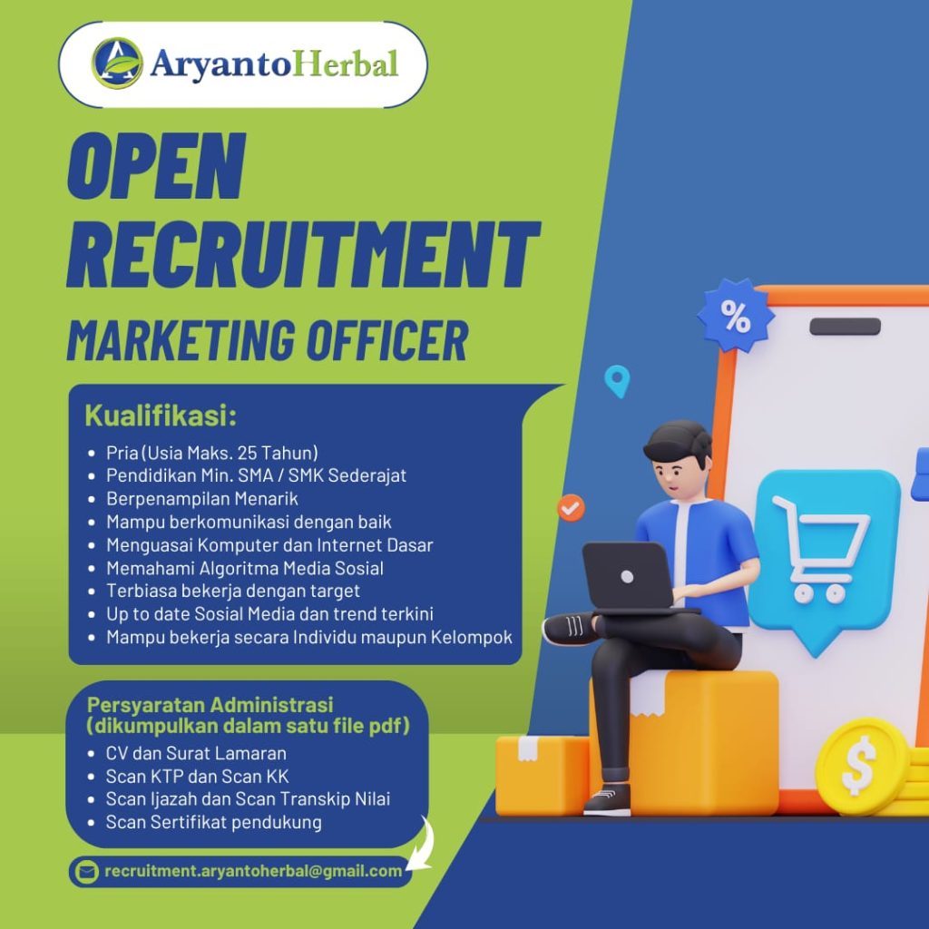 2 Posisi Tersedia! Lowongan Kerja Terbaru di Aryanto Herbal Tasikmalaya ...