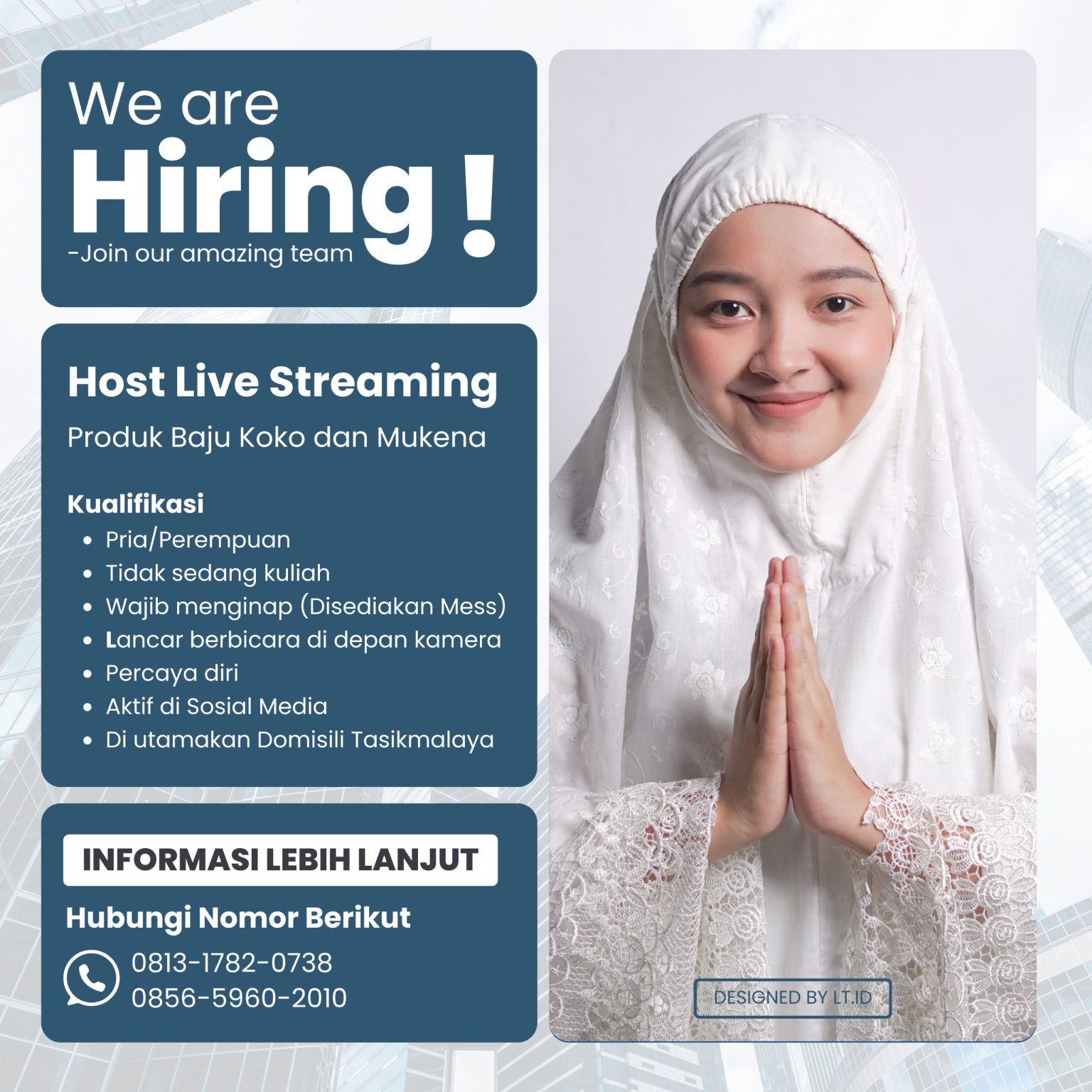Lowongan Kerja Host Live Streaming Penempatan Tasikmalaya, Pria atau ...