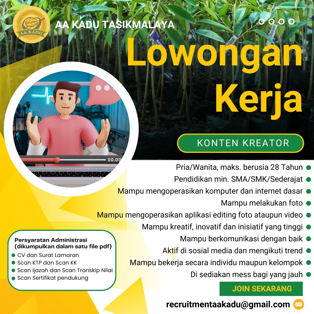 Lowongan Kerja Terbaru di AA Kadu Tasikmalaya: Peluang Karier Menarik ...