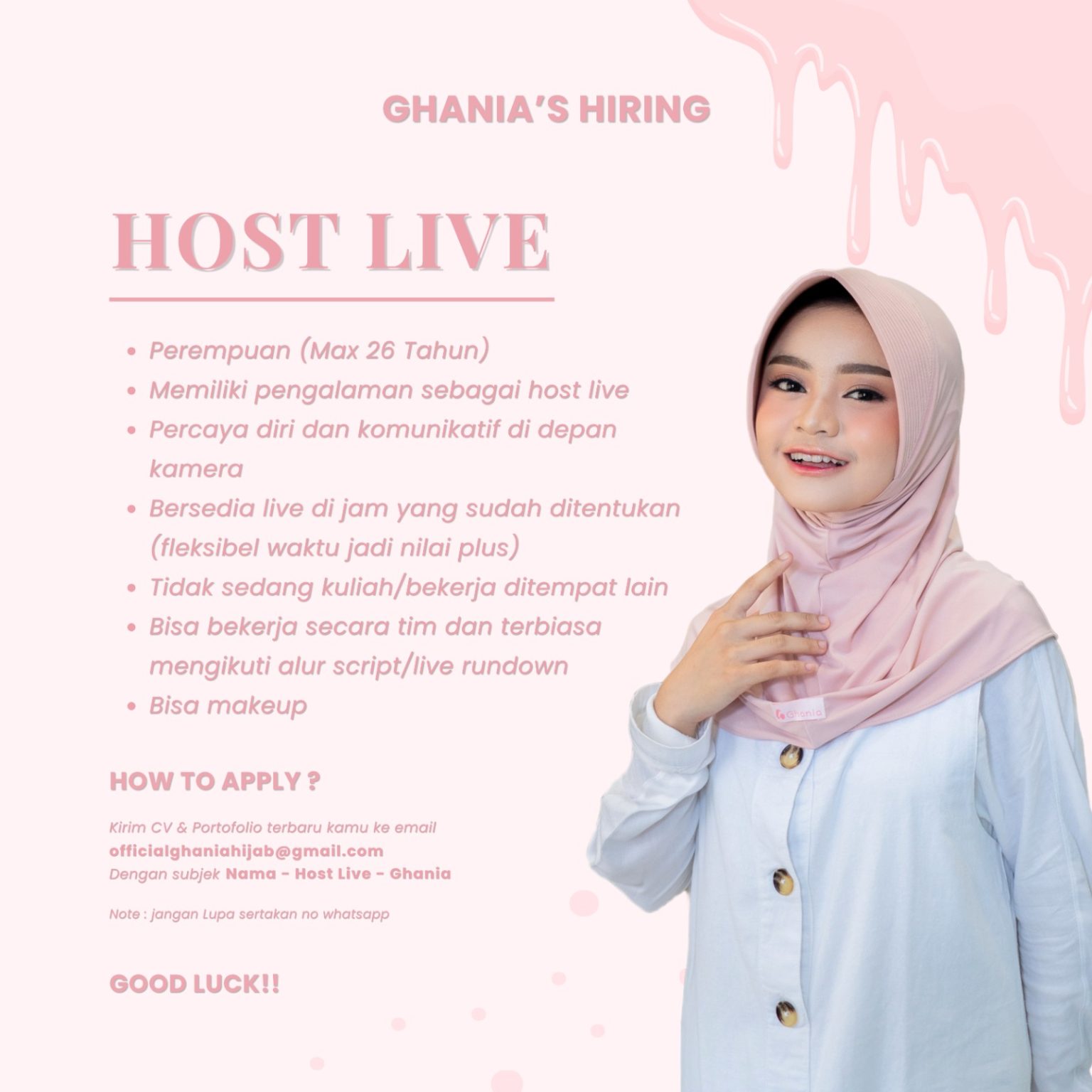 Lowongan Kerja Terbaru di Ghania’s Tasikmalaya, Ada 3 Posisi Menarik ...