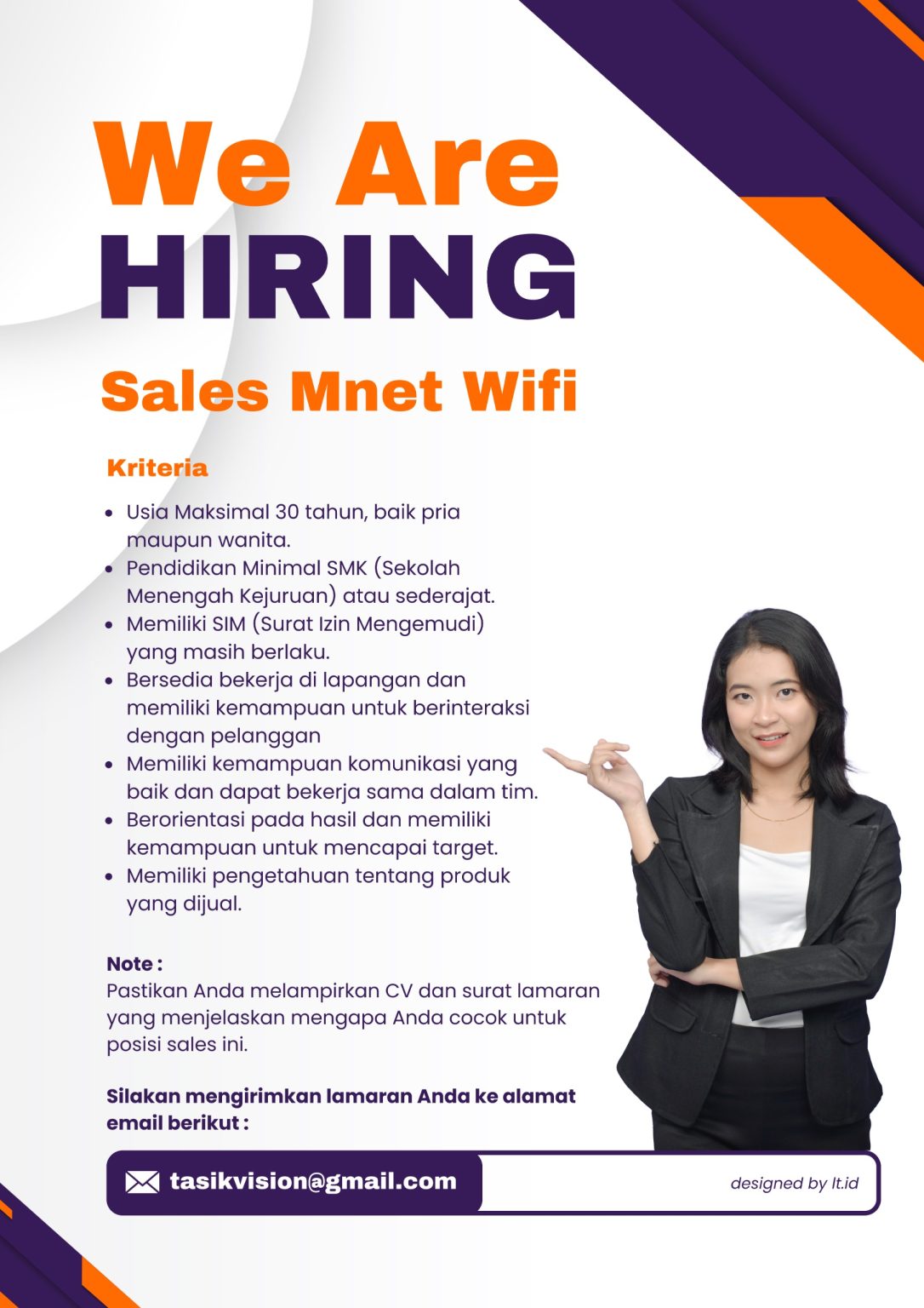 Mnet Wifi Buka Lowongan Kerja Terbaru Untuk Penempatan Tasikmalaya ...