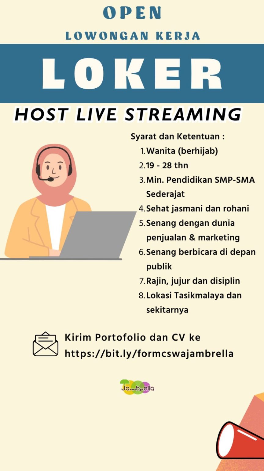 Kesempatan Karir Menarik di Tasikmalaya: Dibuka Lowongan Kerja Host ...