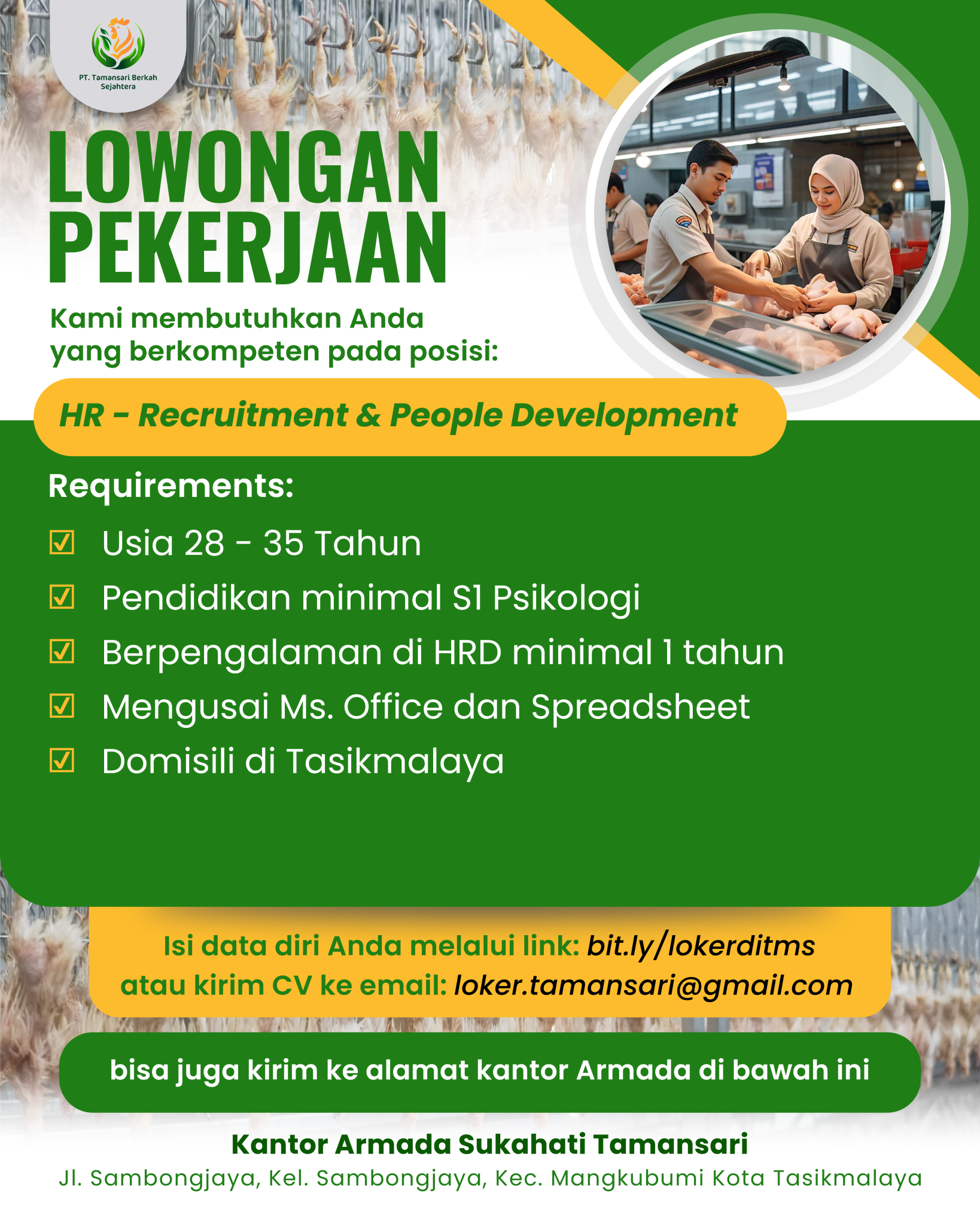 Lowongan Kerja Terbaru di PT. Tamansari Berkah Sejahtera Untuk ...