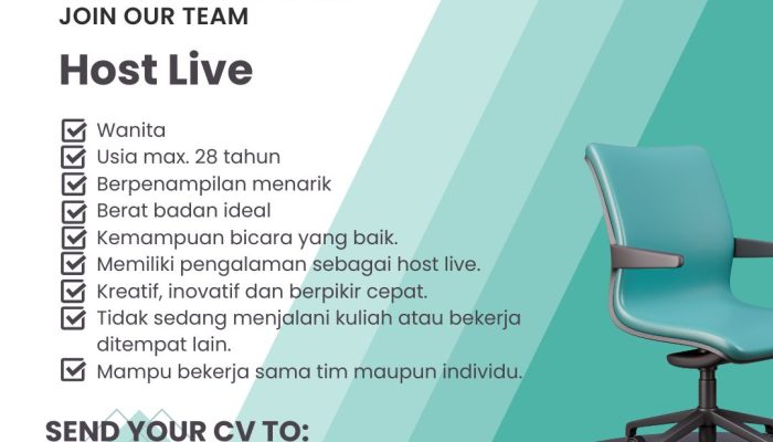 🎤 WE ARE HIRING! LOWONGAN KERJA HOST LIVE MYMUKENA – TASIKMALAYA! 🌟 ...