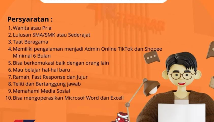 Lowongan Pekerjaan Admin Online dan Kasir di Tennar Tasikmalaya – LOKER ...