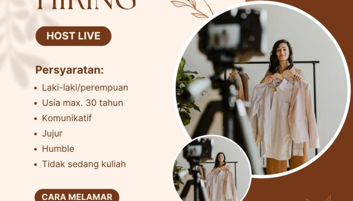 Loker Host Live Streaming Umum: Dibutuhkan Pria & Wanita Komunikatif ...