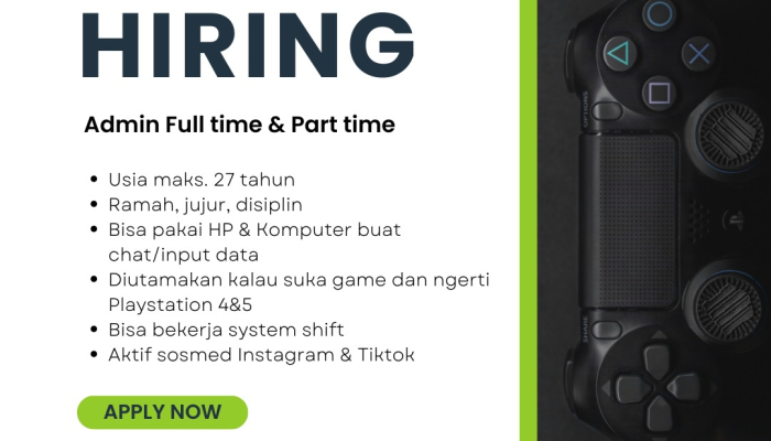 Loker Admin Full Time & Part Time Scorplay Rental PS Terbaru 2025 ...