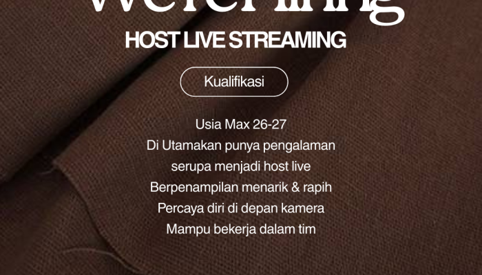 Lowongan Kerja Host Live Streaming di Aisha Hijab Terbaru 2025 – LOKER ...