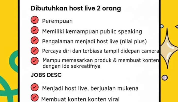 Loker Host Live Streaming – Dapatkan Gaji dan Bonus Menarik! – LOKER ...