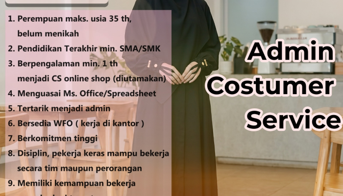 Lowongan Kerja Admin Customer Service El Jasmine Official Terbaru 2026 ...